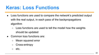 First steps with Keras 2: A tutorial with Examples | PPT