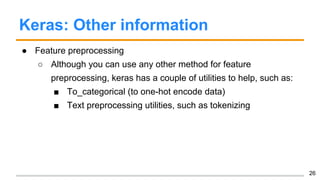 First steps with Keras 2: A tutorial with Examples | PPT