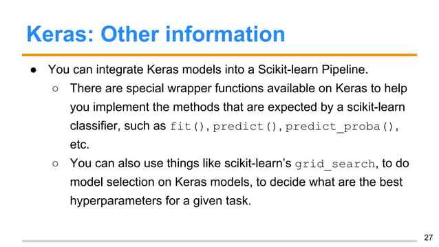 First steps with Keras 2: A tutorial with Examples | PPT
