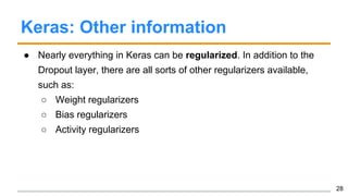 First steps with Keras 2: A tutorial with Examples | PPT