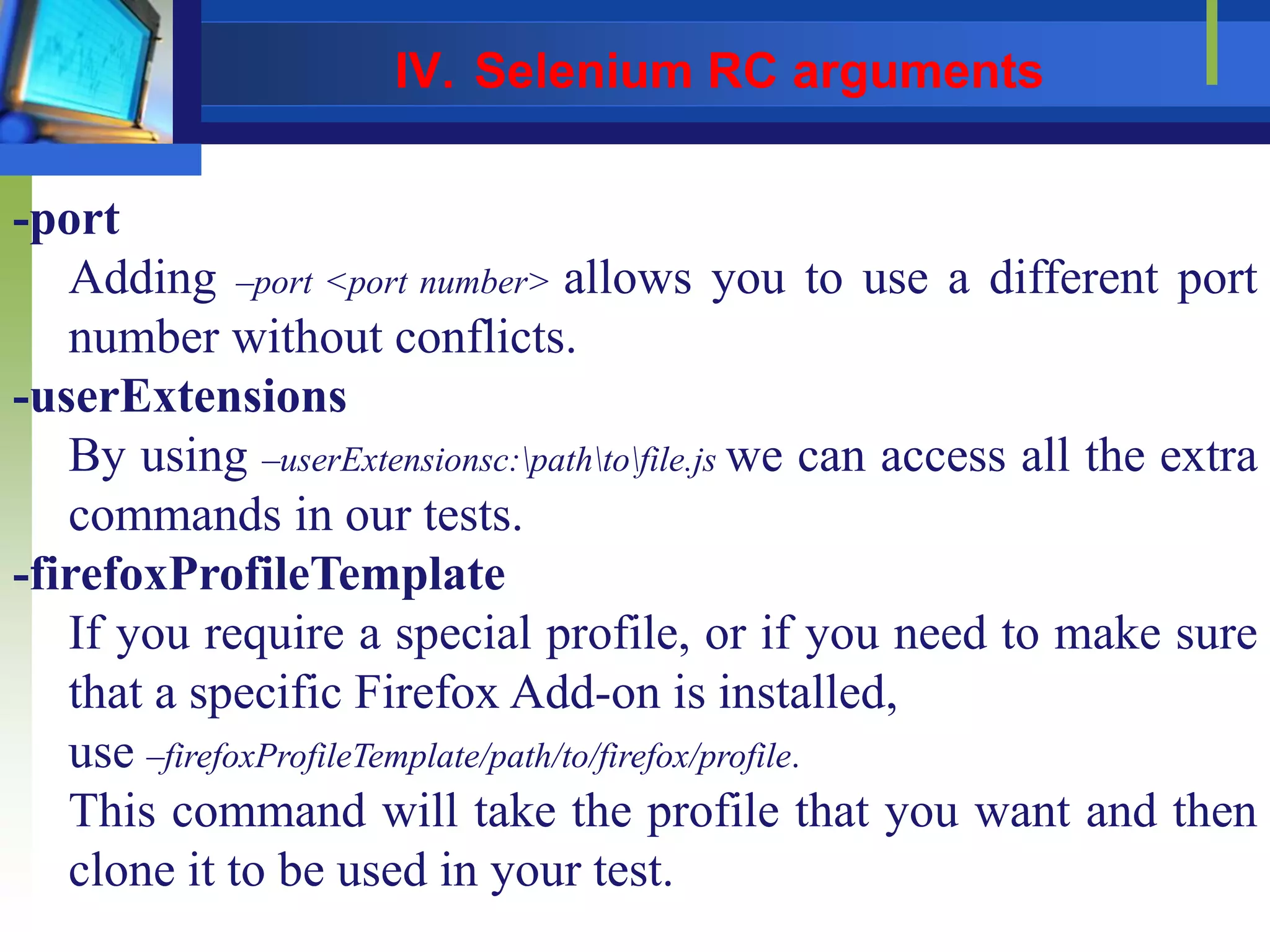 First steps with selenium rc | PPT