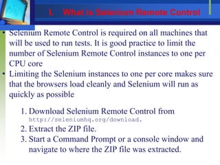 First steps with selenium rc | PPT