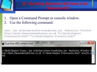 First steps with selenium rc | PPT