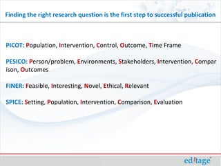 Finding the Right Research Question is the First Step to Successful ...