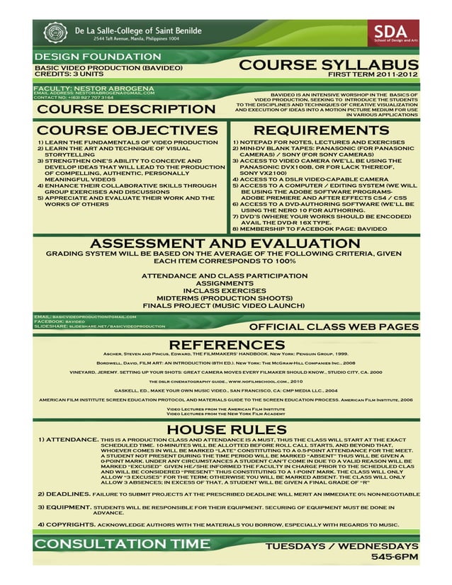 First term 2011 2012 syllabus | DOC