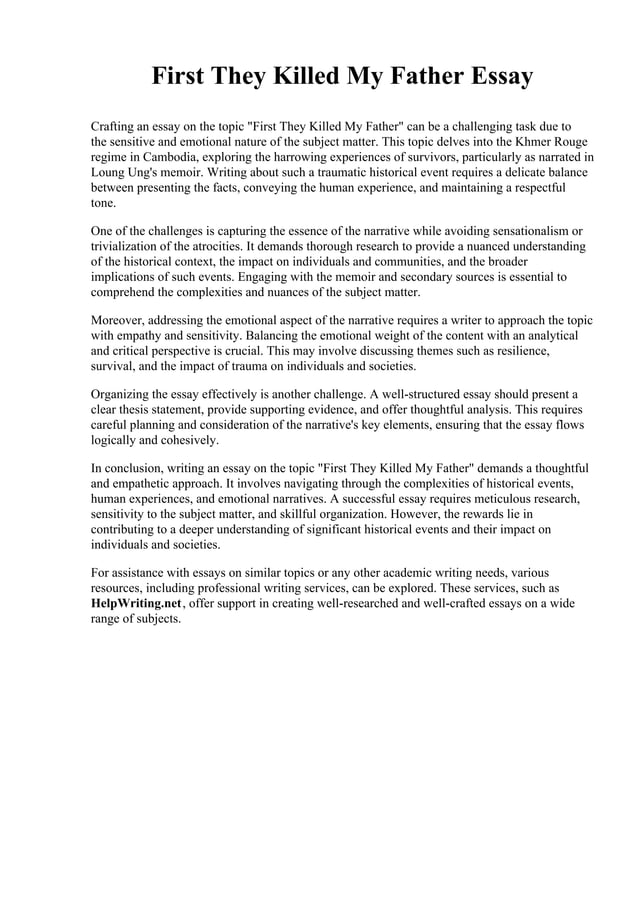 First They Killed My Father Essay.pdf