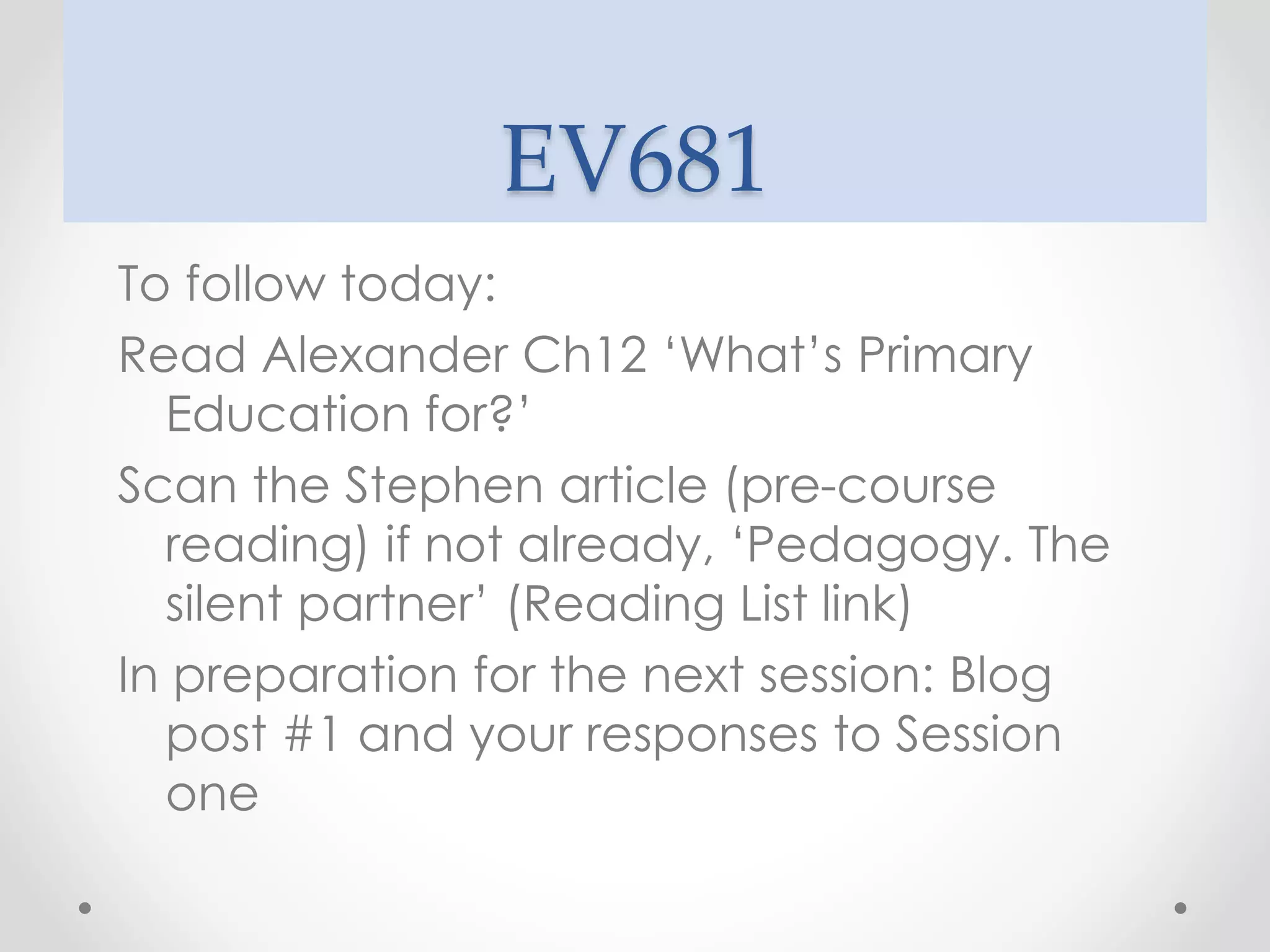 First thoughts on learning and teaching | PPTX