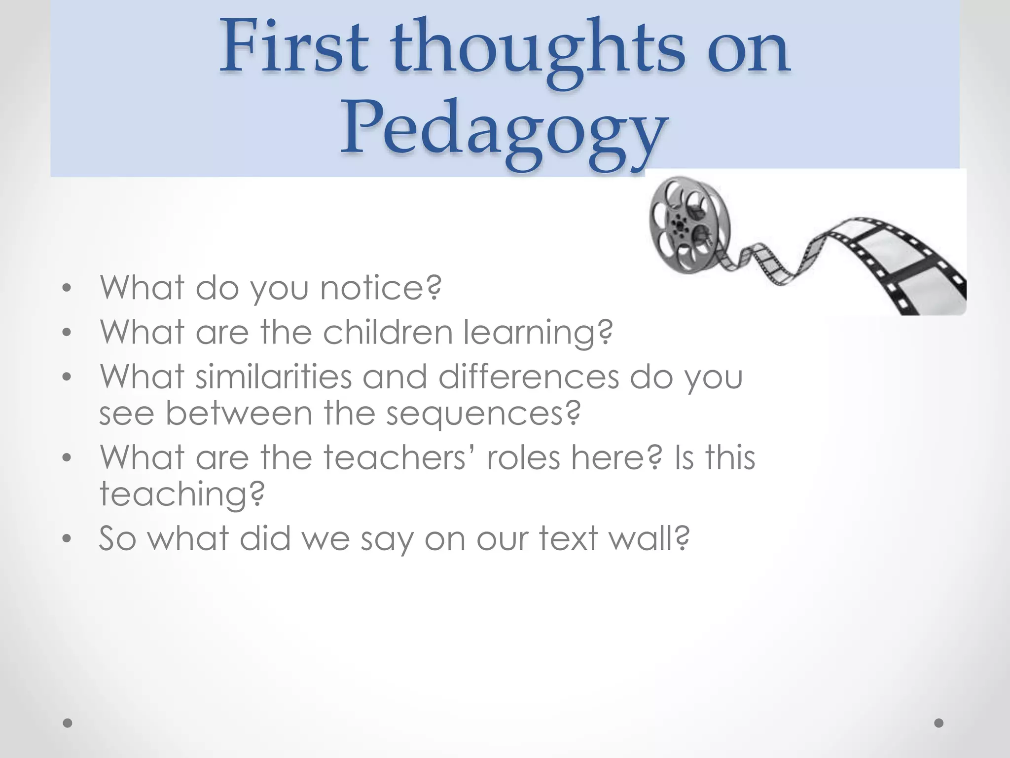 First thoughts on learning and teaching | PPTX