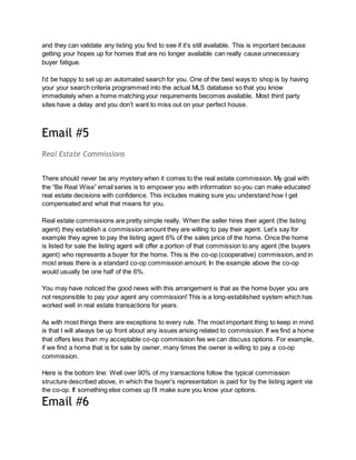 FIrst Time Homebuyer Email Series | DOCX