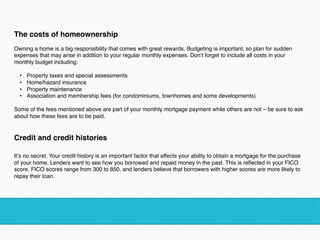 First time homebuyers guide | PPT