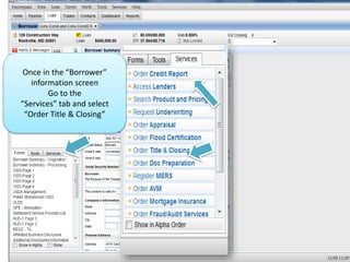 First Title's Encompass Fee Instant Integration for TRID RESPA | PPTX