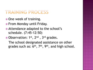 Montserrat's First training process | PPT