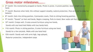 PAEDIATRIC DEVELOPMENTAL MILESTONES IN FIRST YEAR OF LIVE | PPTX