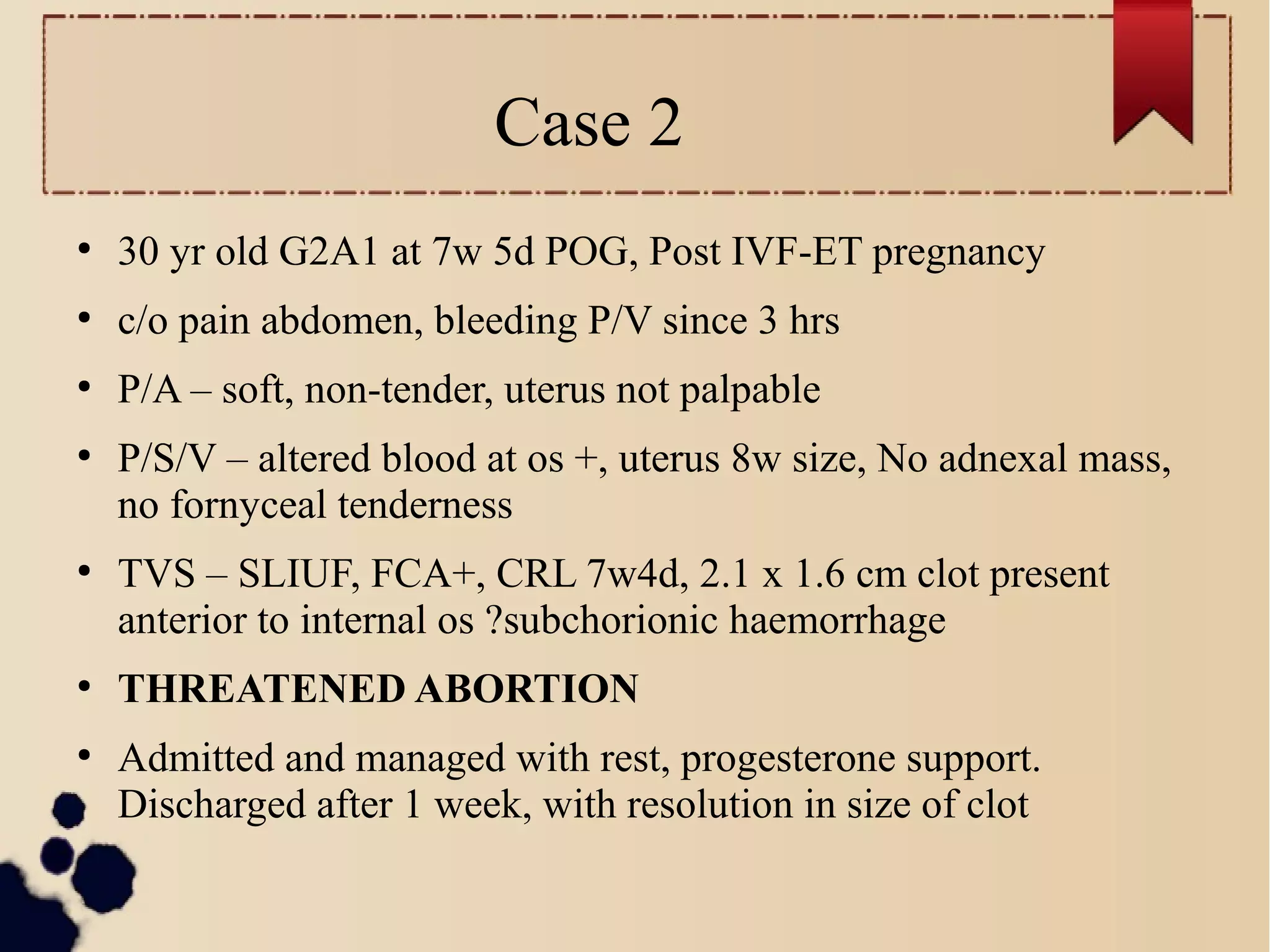 First trimester bleeding | PPT