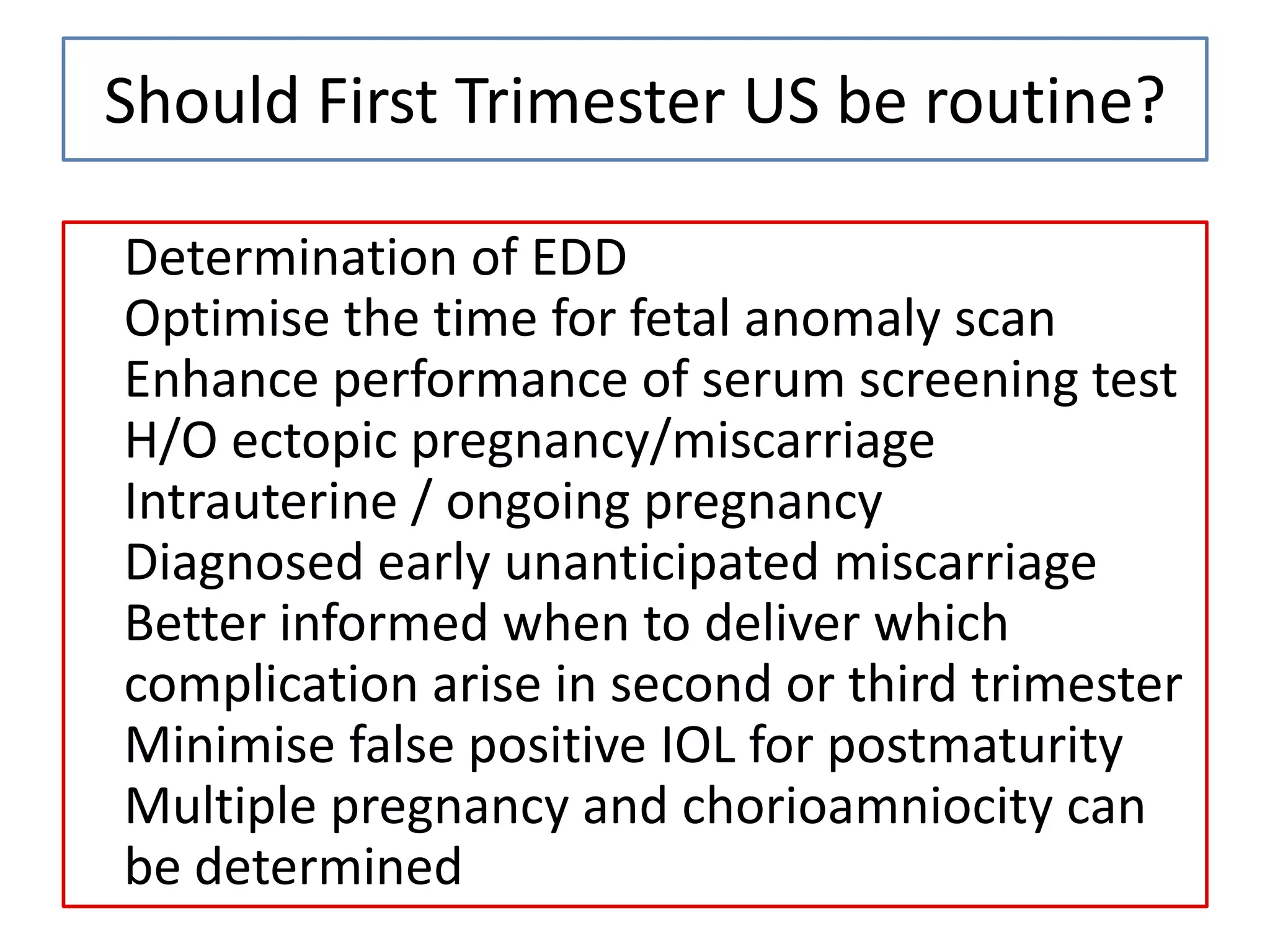 First trimester ultrasound | PDF