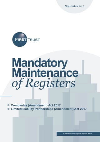 Mandatory maintenance of registers | PDF
