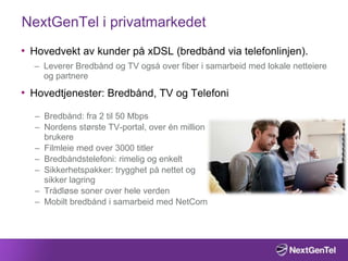 First Tuesday NextGenTel | PPT