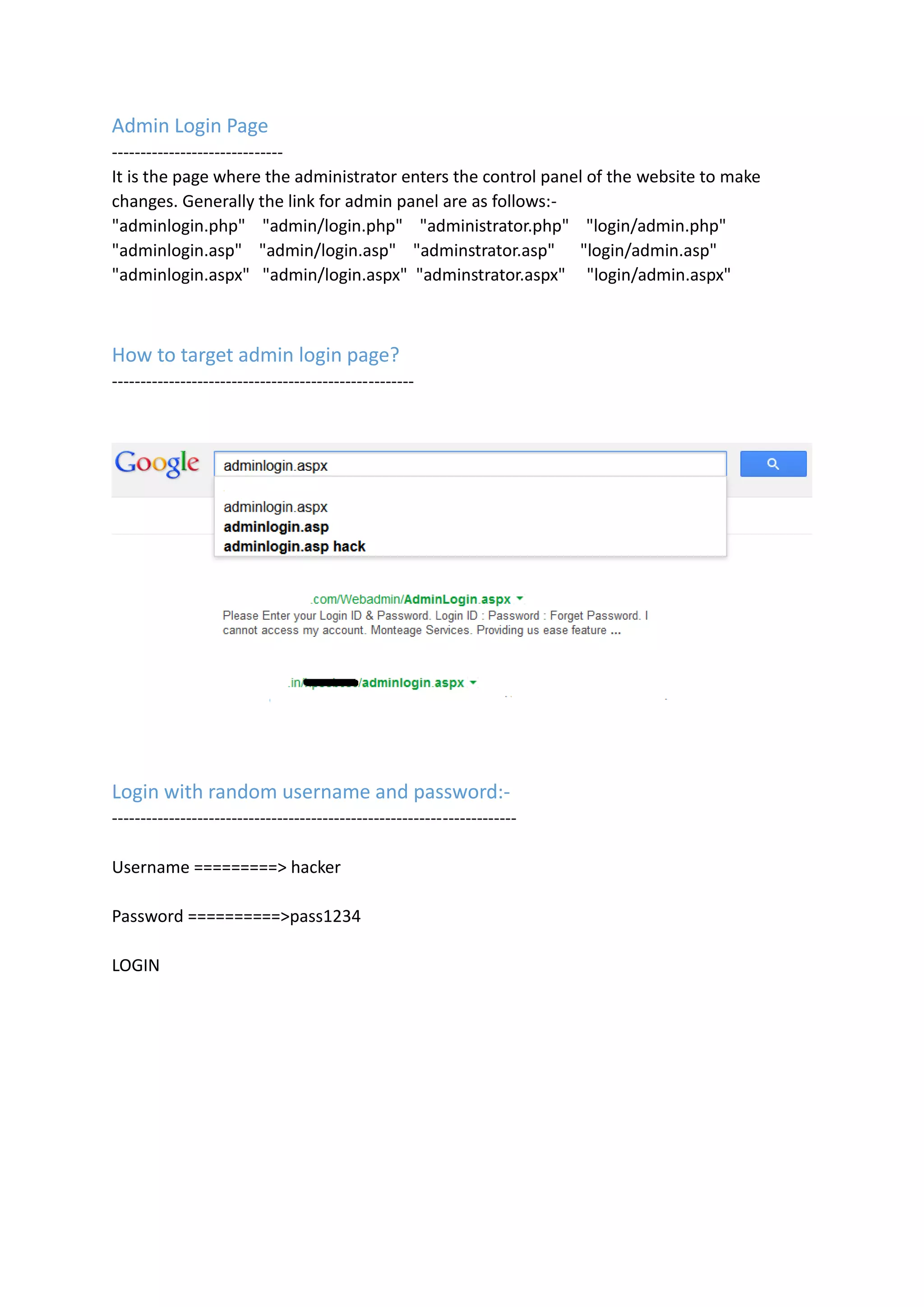 How to protect the admin login page from SQL Injection. | PDF
