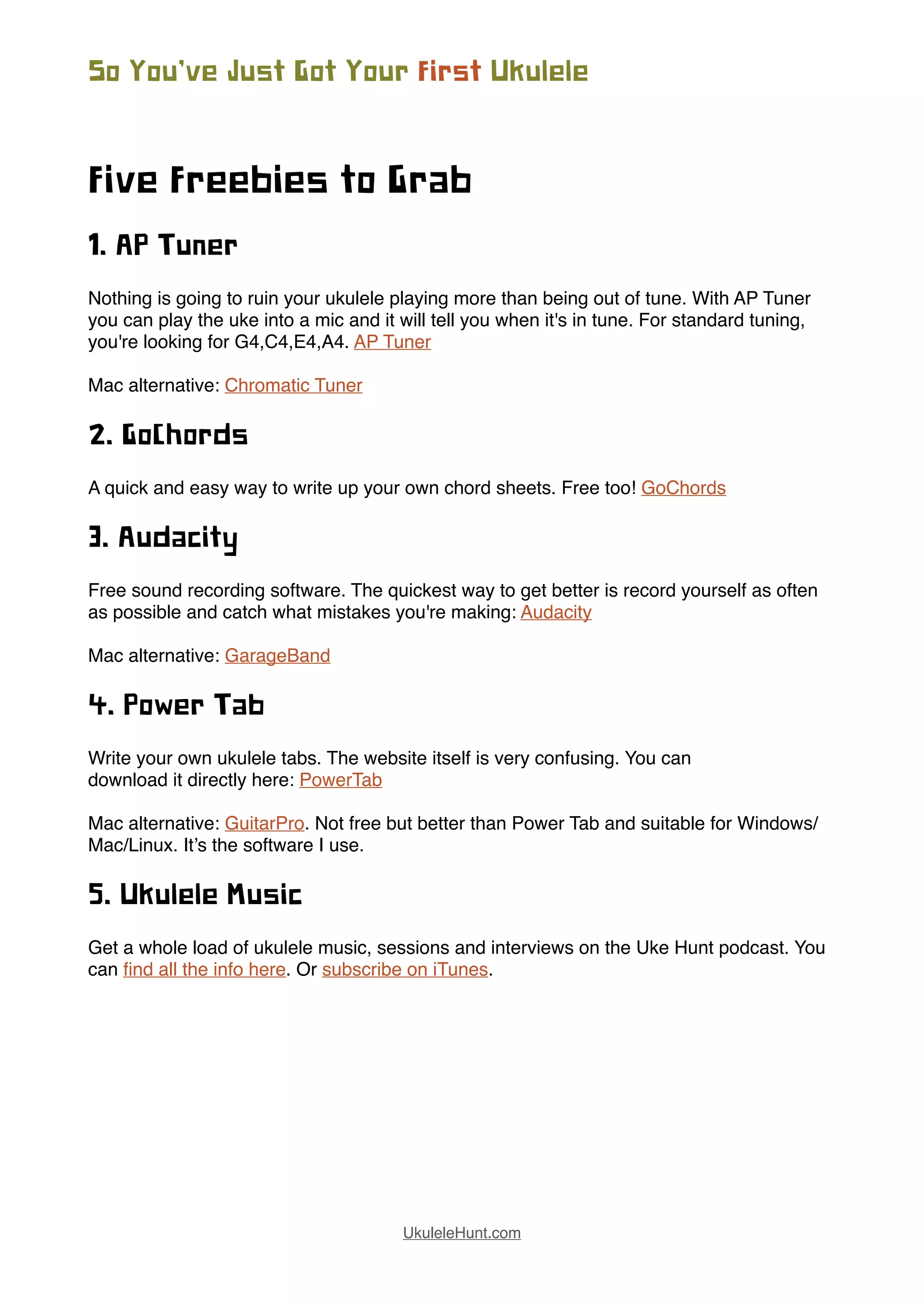 First ukulele1 (1) | PDF