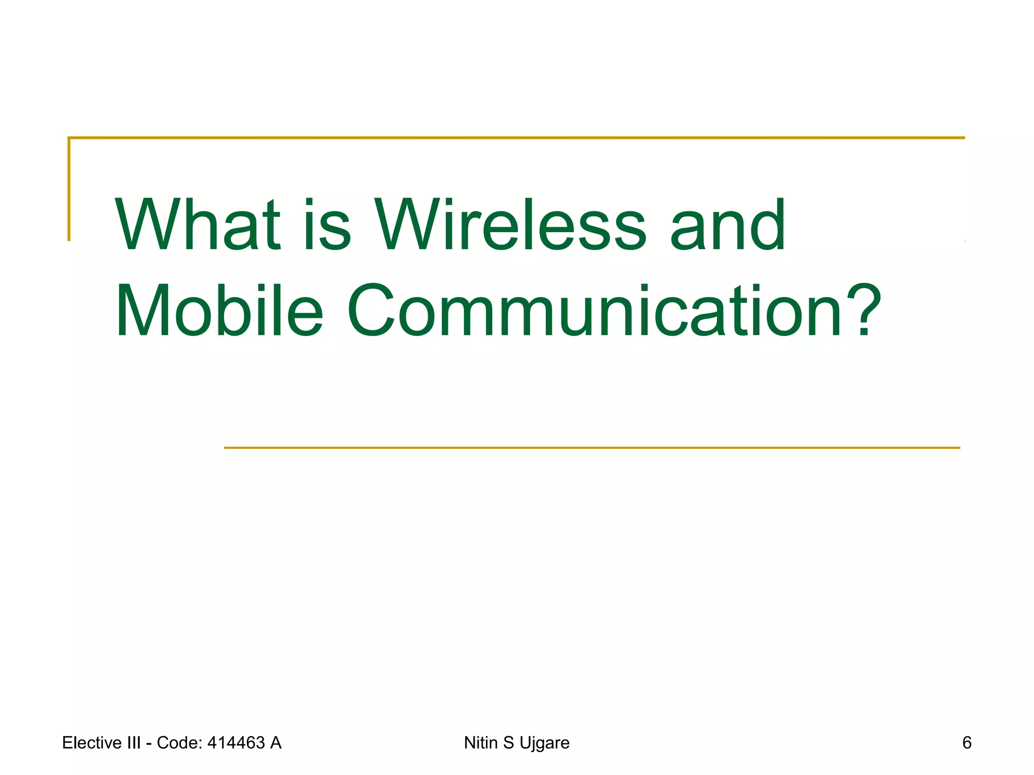 Introduction to Mobile Computing | PPT