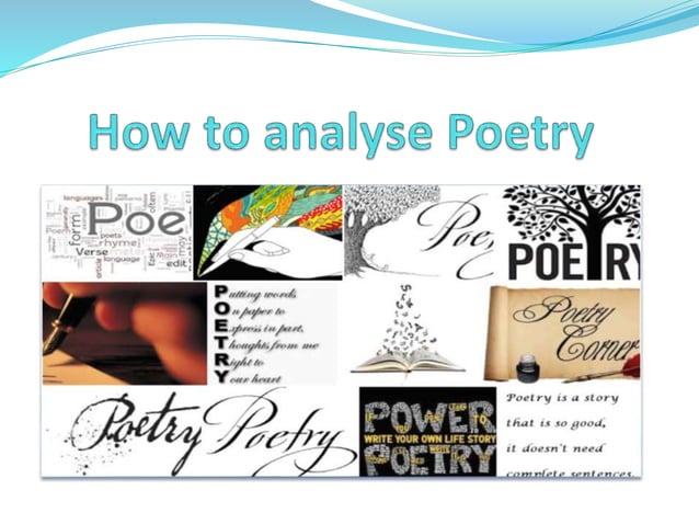 How to analyse poetry | PPTX | Poetry | Books and Literature