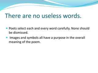 How to analyse poetry | PPTX