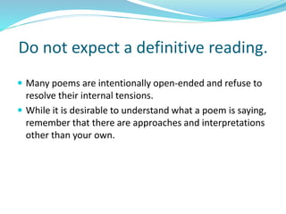 How to analyse poetry | PPTX