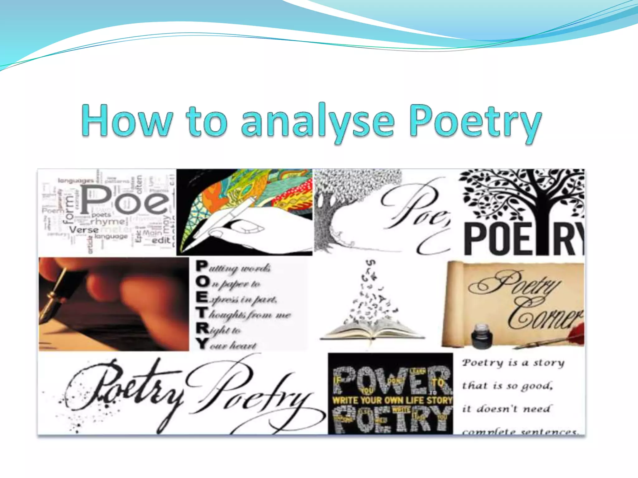 How to analyse poetry | PPTX