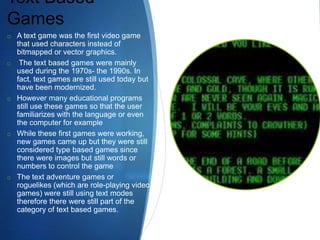 History of video game and a bit more | PPTX | Video Game Genres | Video ...