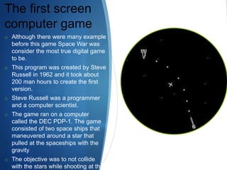 History of video game and a bit more | PPTX | Video Game Genres | Video ...