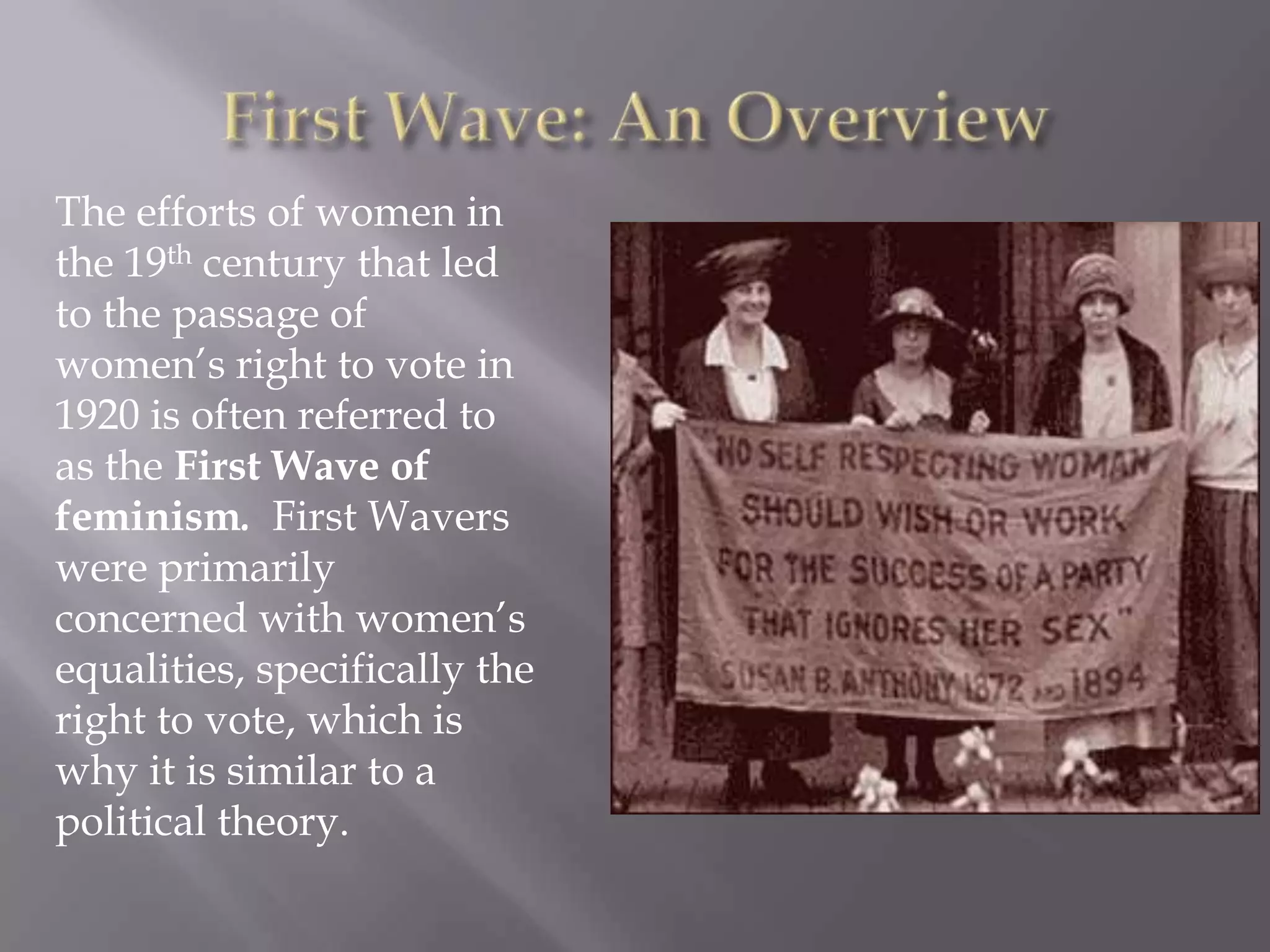 First-Wave Feminism | PPTX