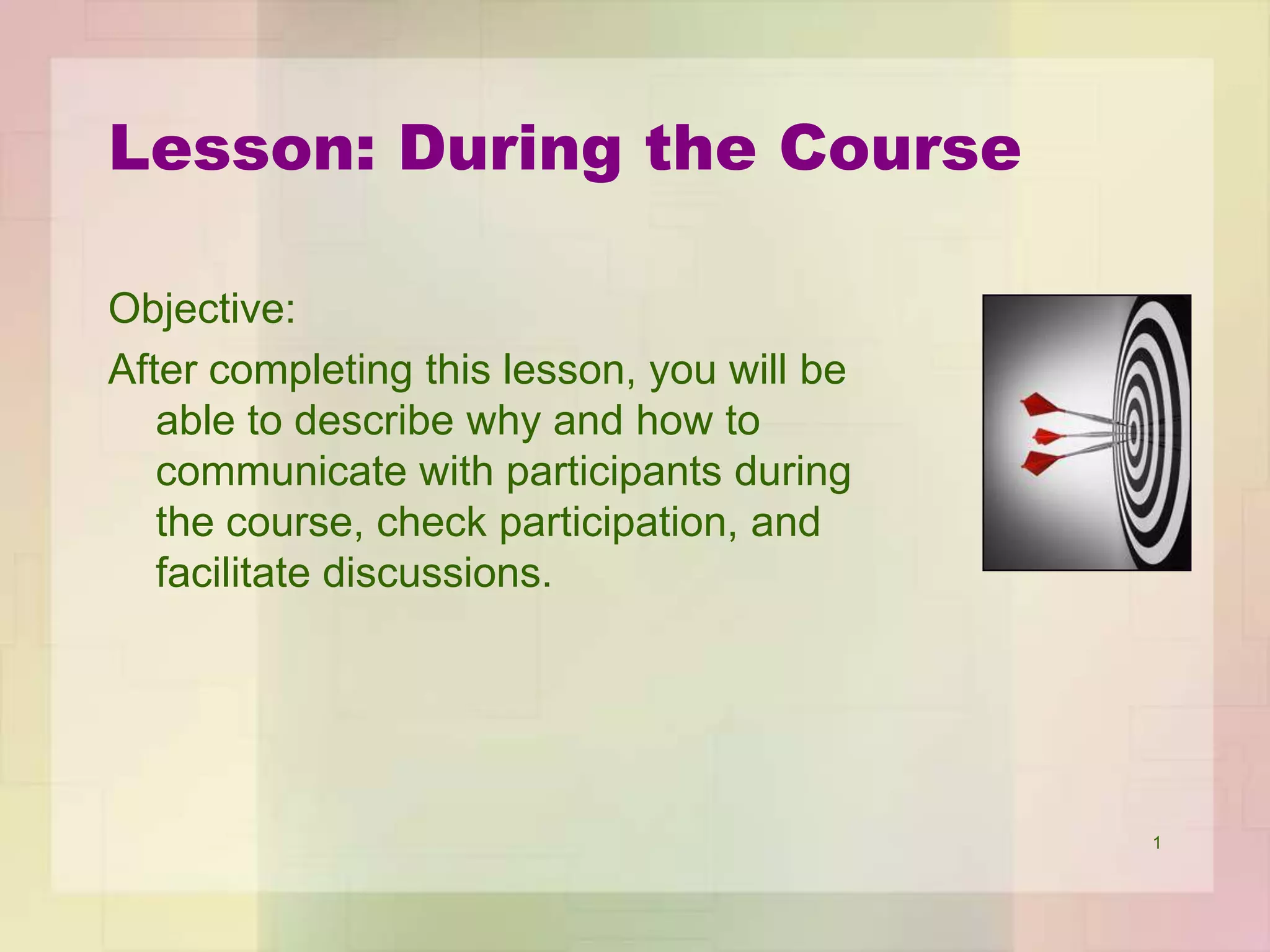 Facilitating Moodle Courses: First Week Check-in | PPT