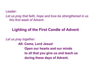 First Week Of Advent | PPT