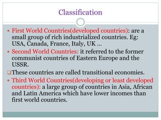 First world n third world comparison | PPTX