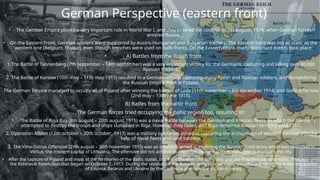 World War One in Europe and Middle East. | PPTX