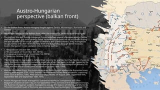 The First World War, perspectives of european countries. Statistics. | PPTX