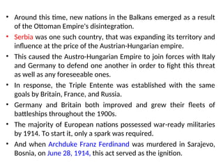 FIRST WORLD WAR-ITS CAUSES AND CONSEQUENCIES | PPT