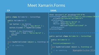 Your First Xamarin.Forms App | PPT