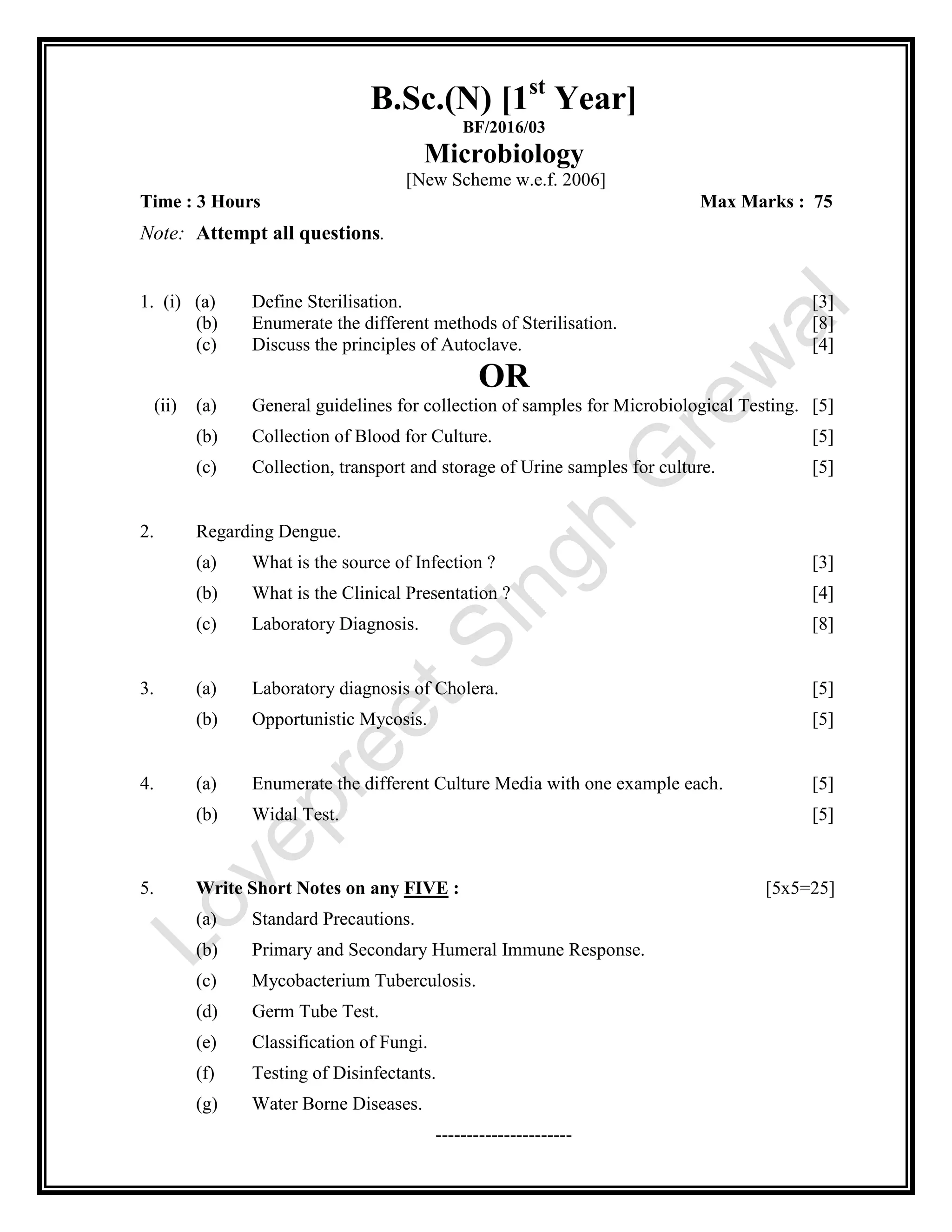 previous year question paper for B.Sc Nursing -.pdf