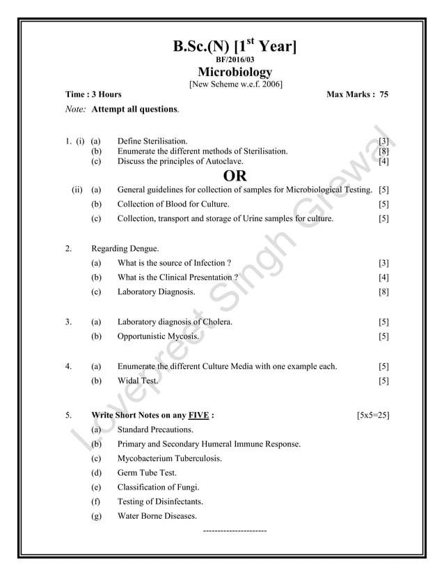 previous year question paper for B.Sc Nursing -.pdf