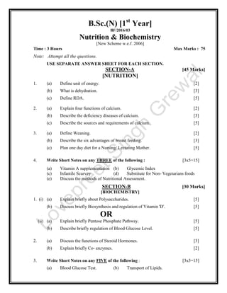 previous year question paper for B.Sc Nursing -.pdf