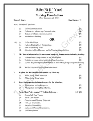 previous year question paper for B.Sc Nursing -.pdf
