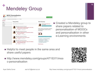 Personalisation of MOOCs | PPTX