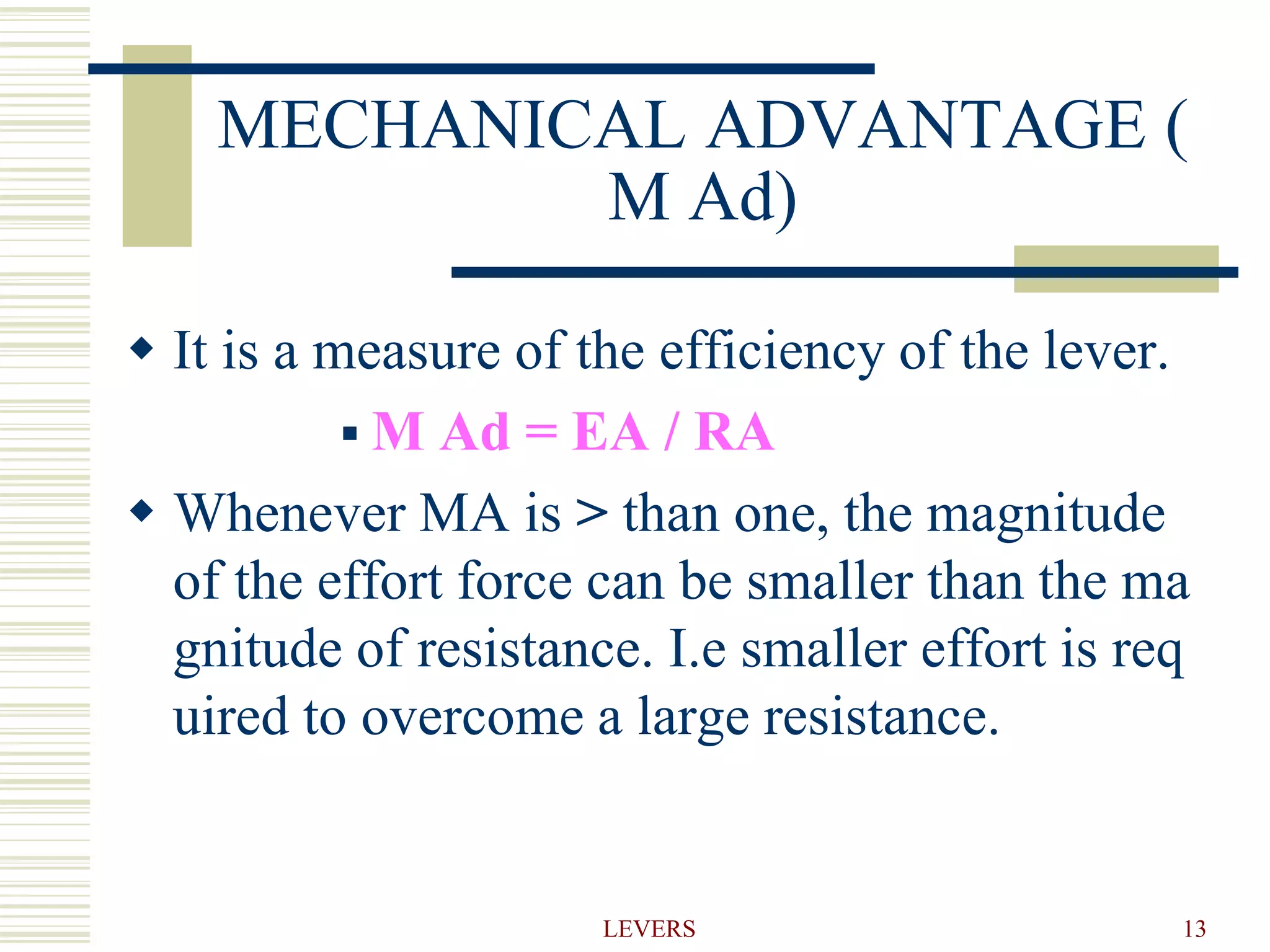 Levers in Physiotherapy | PPTX
