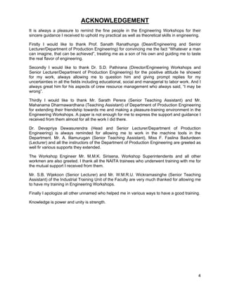 inplant training report | PDF