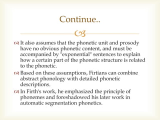 Firthian's Approach to Linguistics | PPTX