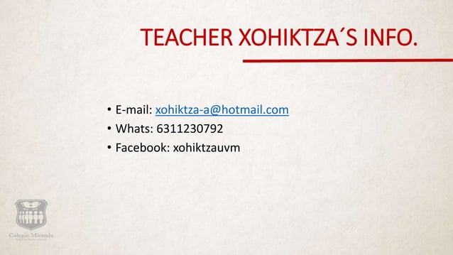 Firts class presentation | PPT