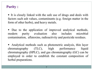 quality control of herbal drugs | PPTX