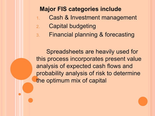 Financial Information systems (fis) ppt | PPTX | Operating Systems ...