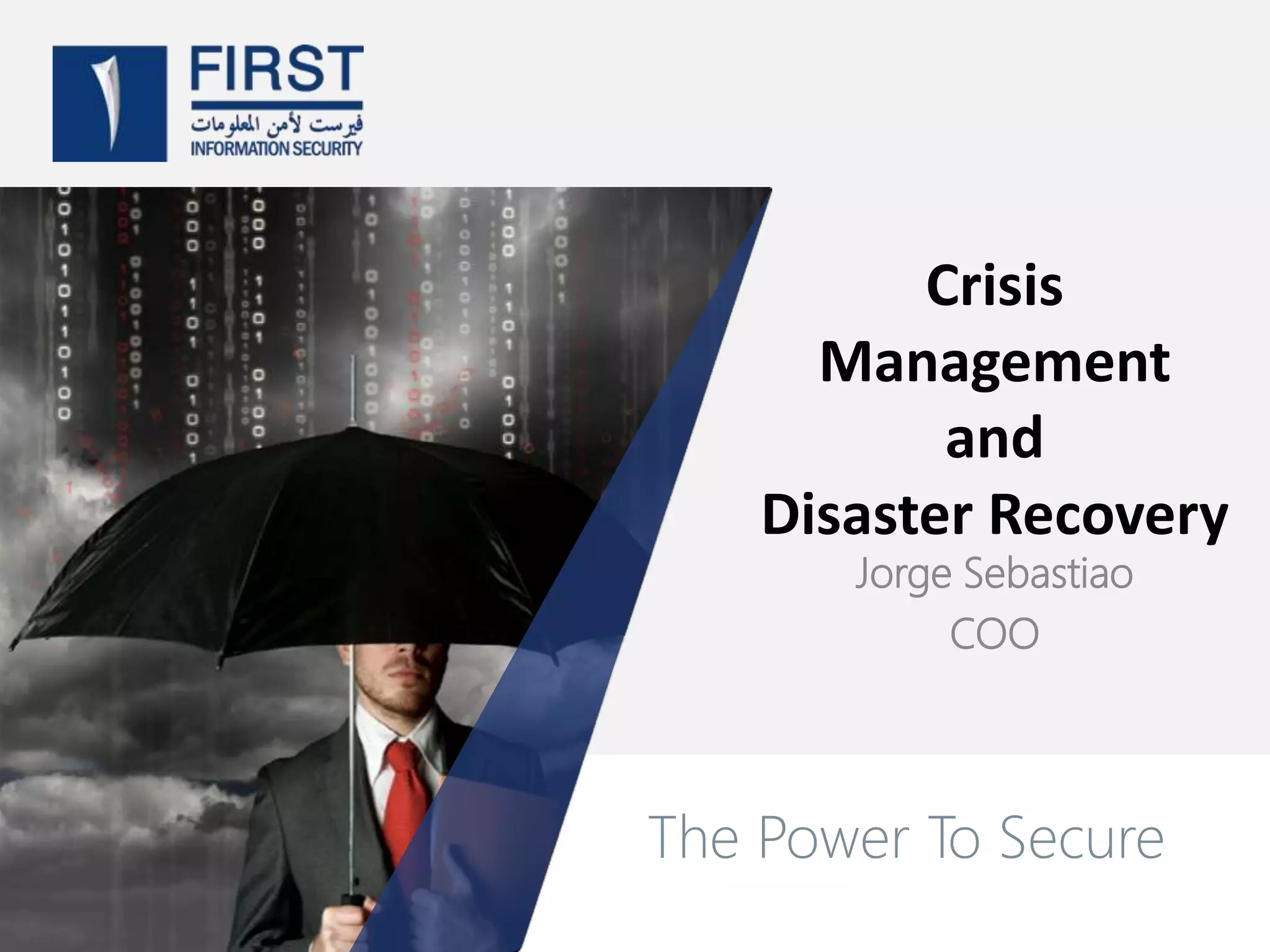 Crisis management and Disaster Recovery V21 | PPT
